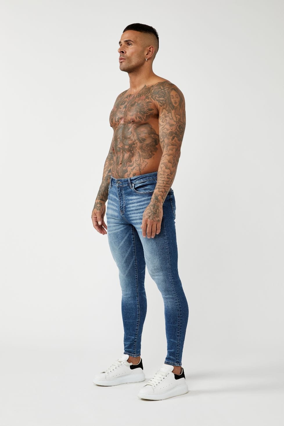 PREMIUM SPRAY-ON FIT JEANS - DARK BLUE – legendlondon-eu
