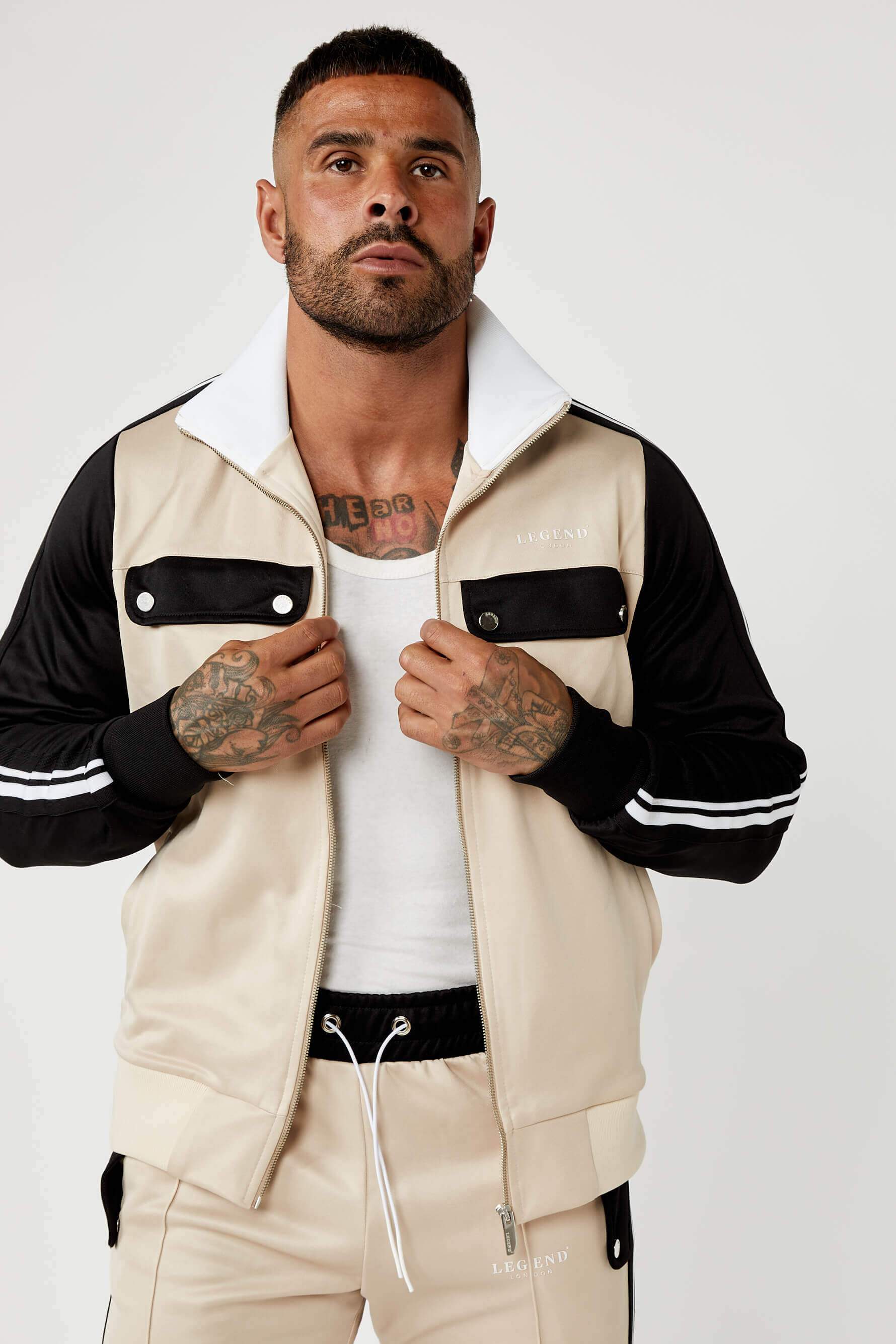 Sports Track Jacket - Cream – legendlondon-eu