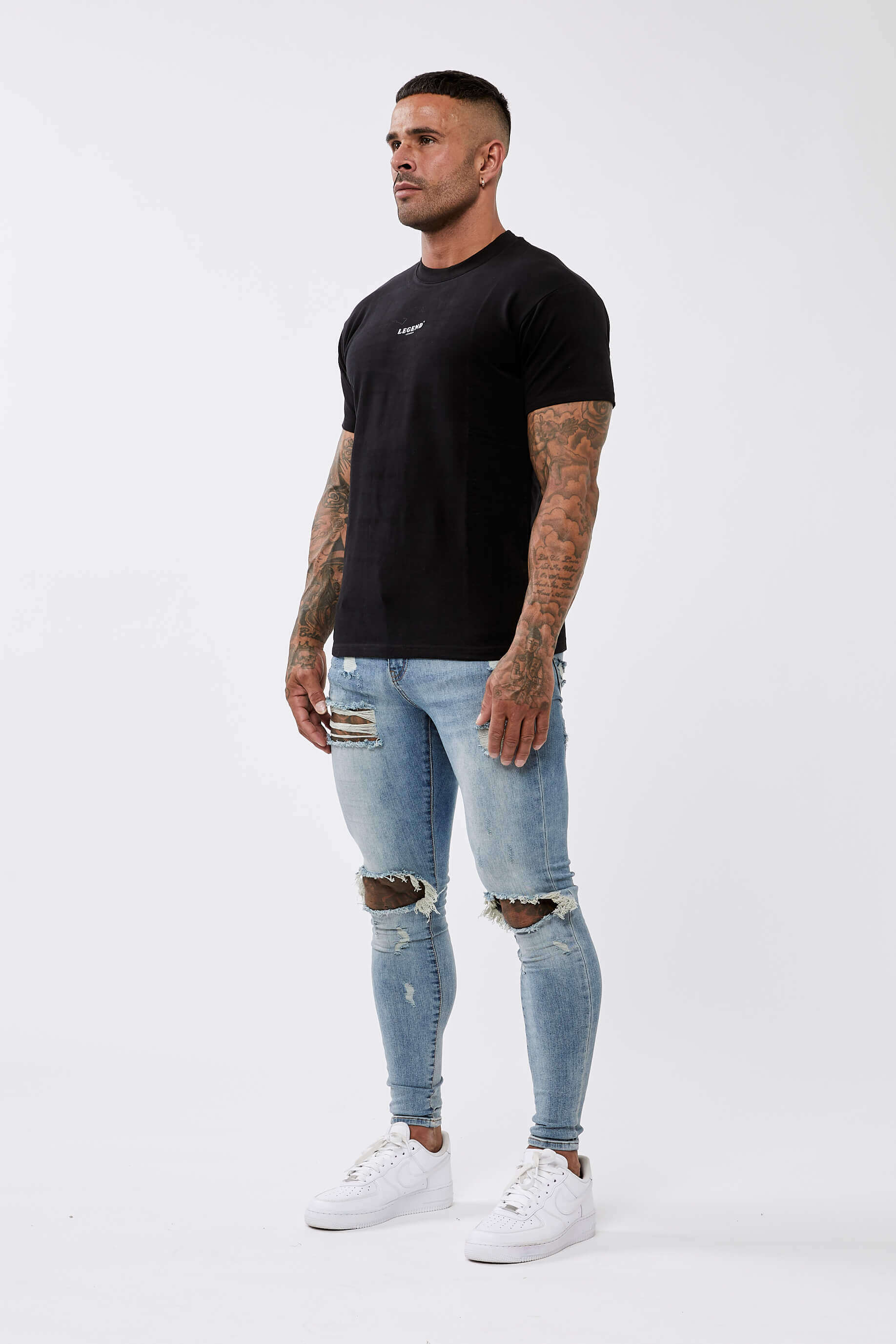 CENTER LOGO T-SHIRT - BLACK – legendlondon-eu